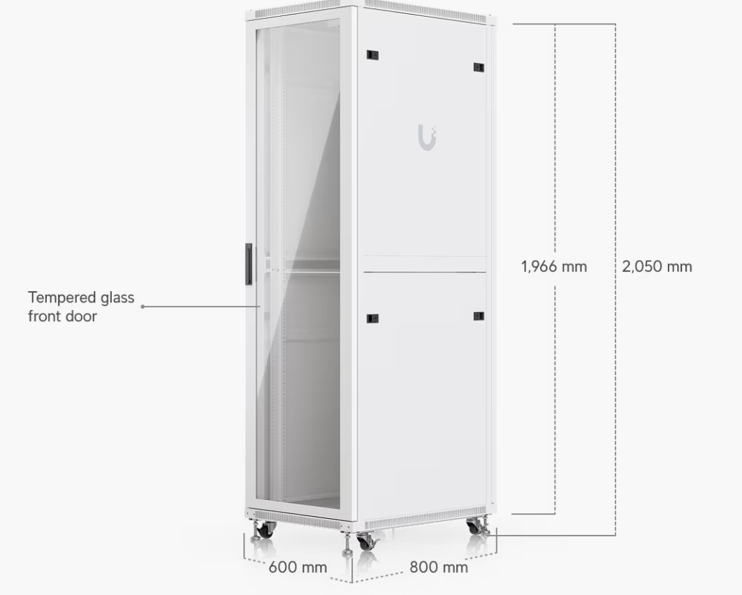 Shop 42U Rack Cabinet, 800mm deep, Glass door Online | Freenet ...
