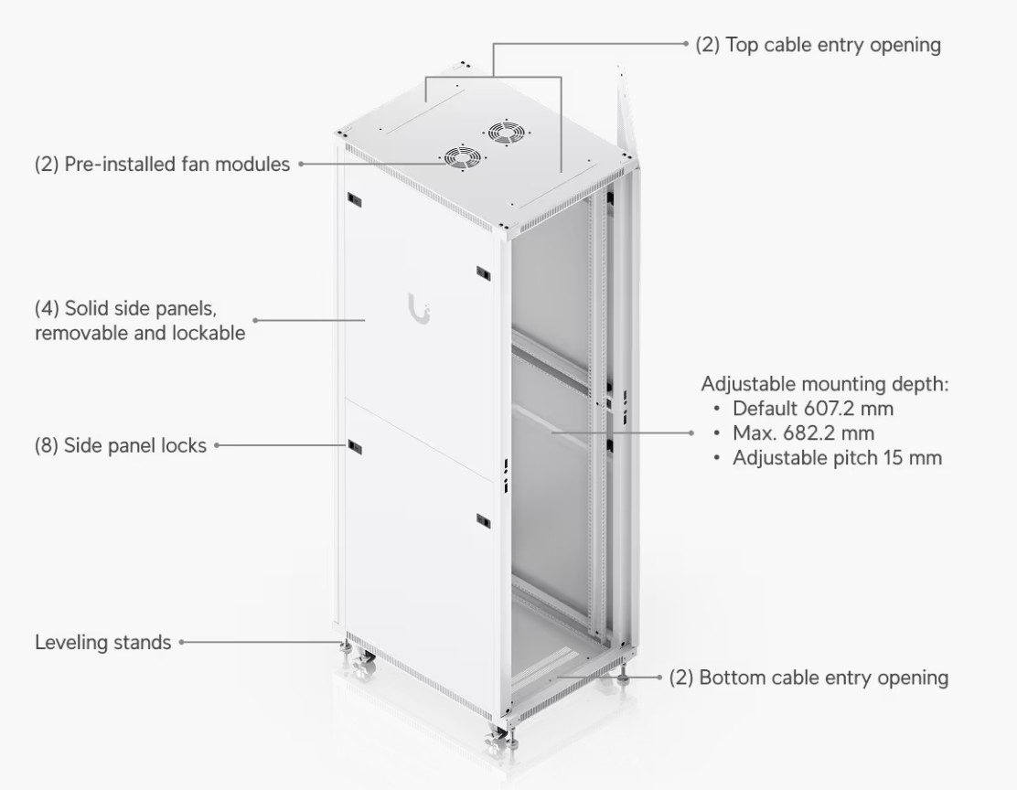 Shop 42U Rack Cabinet, 800mm deep, Perforated door Online | Freenet ...